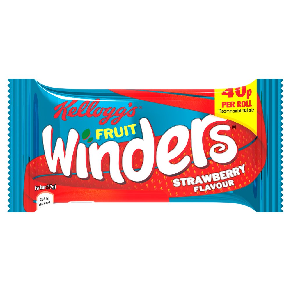 Kellogg's Fruit Winders Strawberry Single Snack 17g (Box of 30 ...