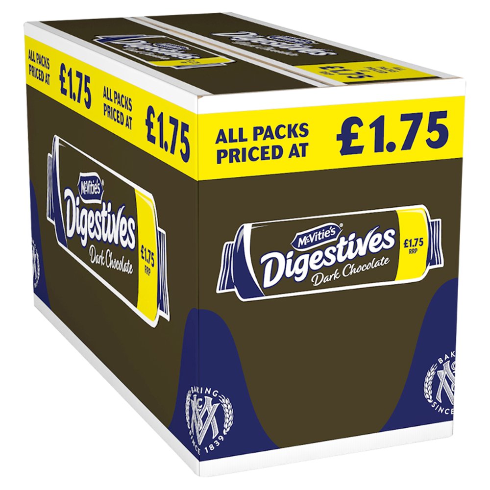 McVitie's Digestives Dark Chocolate Biscuits PMP 266g (Box of 15 ...